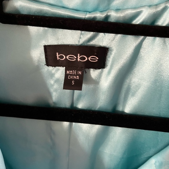 bebe | Jackets & Coats | Bebe Light Blue Doublebreasted Trench Coat ...